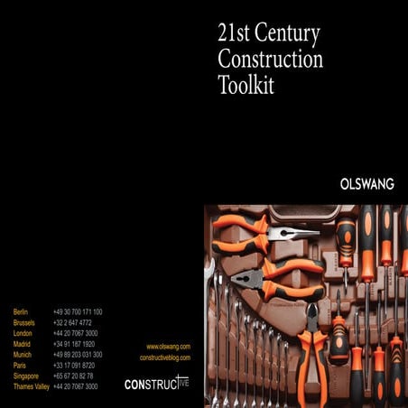 21st Century Construction Toolkit - Olswang LLP | PPT