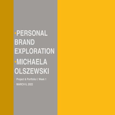 Personal Brand Exploration | PPT