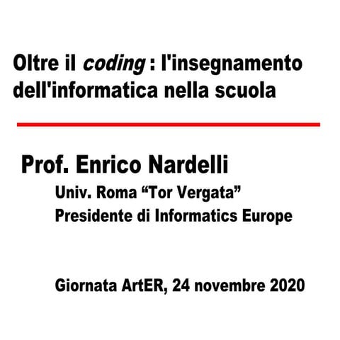 Oltre il coding: l’insegnamento dell’informatica nella scuola | PDF