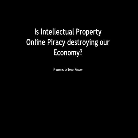 IP Piracy Presentation | PPT | World/International Music | Music