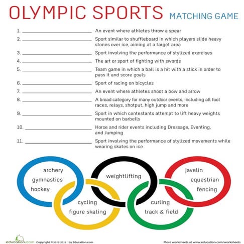 Olympic sports-worksheet (2)-1-site(2) | PDF