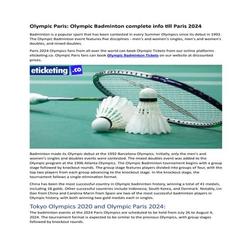 Olympic Paris Olympic Badminton complete info till Paris 2024.pdf