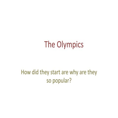 The winter olympics | PPTX