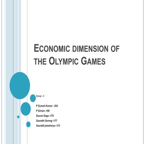 Olympics and Econs | PPTX