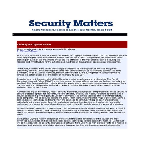 Olympic Security | DOCX