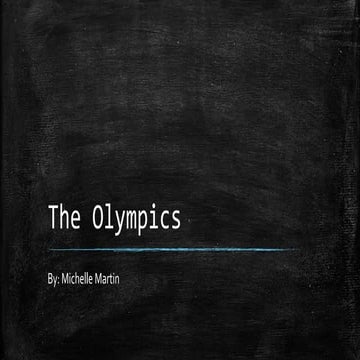 Olympics powerpoint revised | PPT