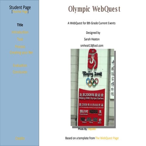Olympic WebQuest | PPT | Summer Olympic Sports | Olympic Sports