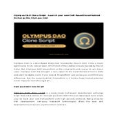 Olympus DAO Clone Script - Launch Your Own Defi-Based Decentralized Exchange Like Olympus DAO | PDF