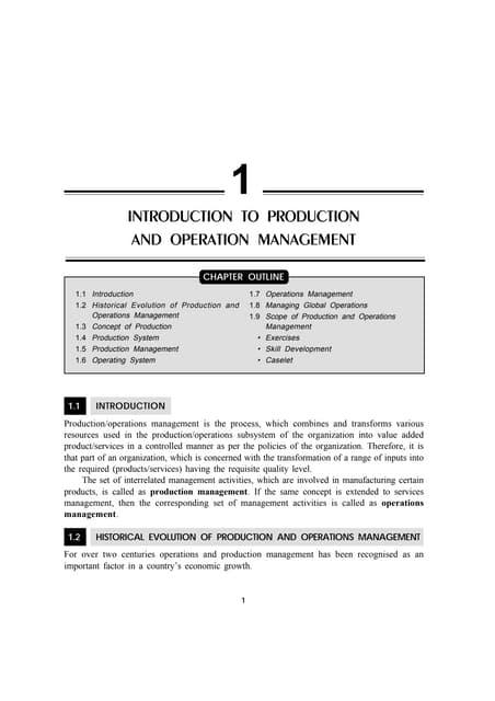 Evolution of production & operation management | PPT