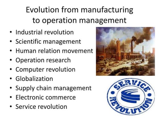 Evolution of production & operation management | PPTX | Business ...