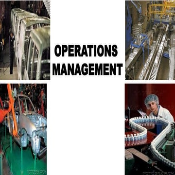 operation management presentation for business administration | PPTX