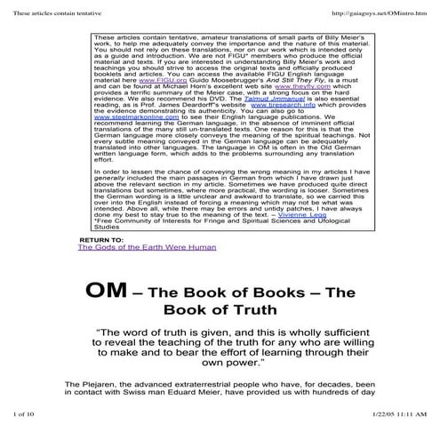 OM THE BOOK OF BOOK - THE BOOK OF TRUTH | PDF