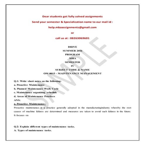 Om0015 summer-2016 | PDF