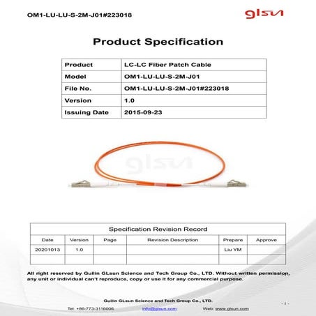 LC-LC Fiber Patch Cable | PDF