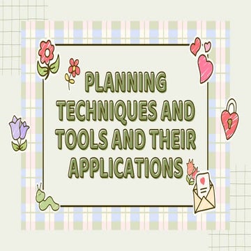 ORGANIZATIONALMANAGEMENT PLANNING TECHNIQUES AND TOOLS AND THEIR ...