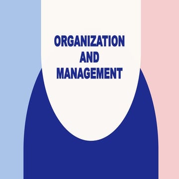 Organization and Management Lesson 4 presentation | PPTX