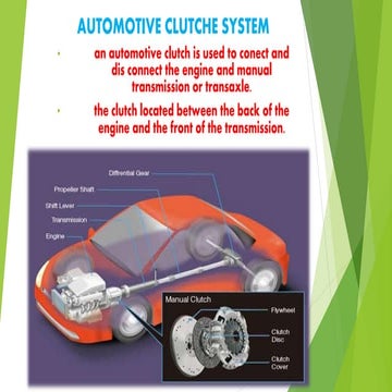AUTOMOTIVE CLUTCHE SYSTEM | PPTX