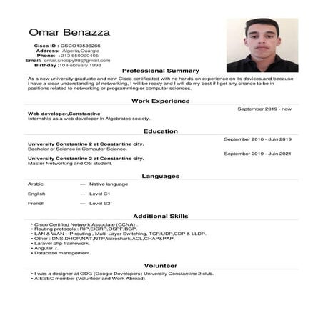 Omar Benazza Cv Jan 2020 Pdf