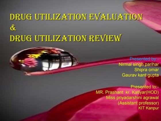 Drug utilization evaluation | PDF