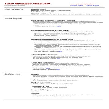Omar mohamed abdel latif resume | PDF