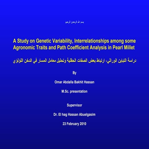 Omar presentation | PPT | Agriculture | Industries