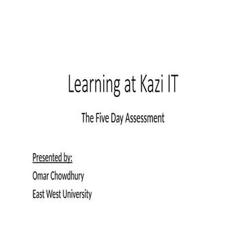 A Presentation on FIVE DAYS trainingOmar presentation.pptx