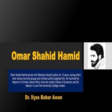 Omar Shahid Hamid is a Pakistani writer. | PDF