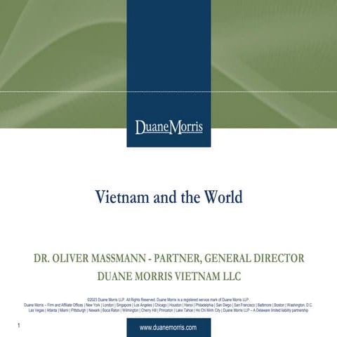 Lawyer in Vietnam Dr Oliver Massmann - Vietnam and the World | PPT