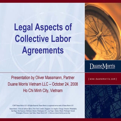 O massmann legal aspects of collective labor agreements | PDF