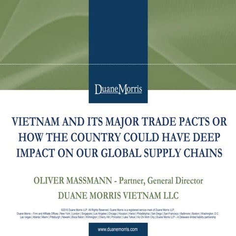 VIETNAM AND ITS MAJOR TRADE PACTS OR HOW THE COUNTRY COULD HAVE DEEP ...