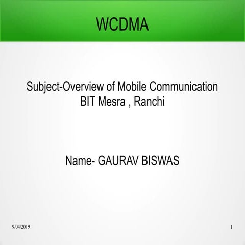 WCDMA | PPT