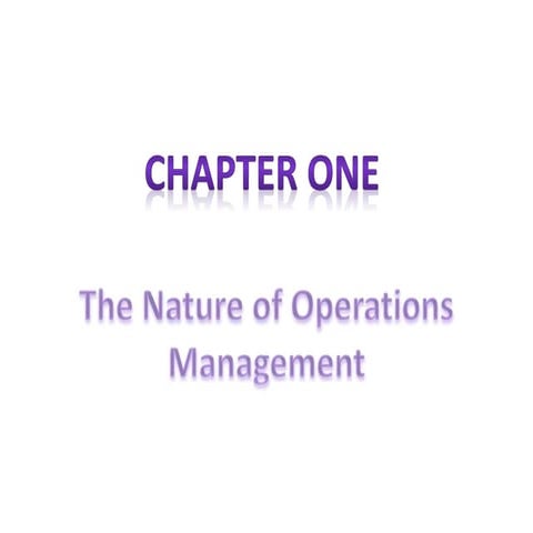 Operations management notes | PDF