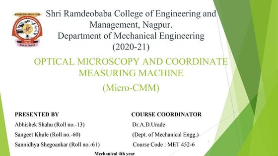 Tool maker microscope | PPTX