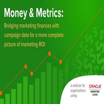 Money & Metrics: Bridging marketing finances with campaign data | PPT