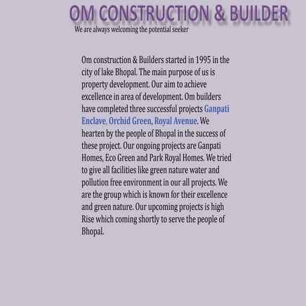 Om construction & builder | PPT
