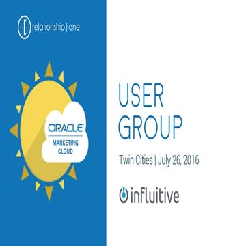 Twin Cities Oracle Marketing Cloud User Group | PDF