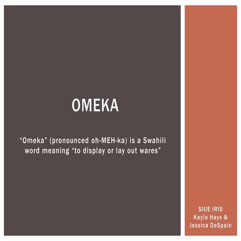 Introducing Omeka | PPT