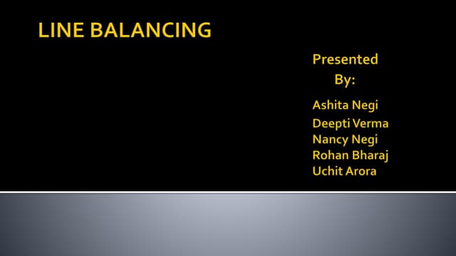 Assembly Line Balancing -Example | DOCX