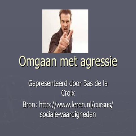 Omgaan Met Agressie | PPT