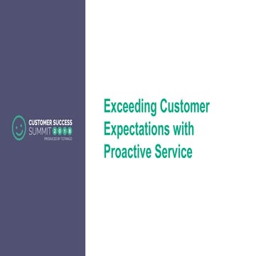 Exceeding Customer Expectations with Proactive Service | PPT