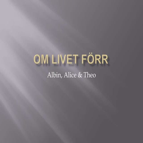 Om livet förr alice | PPTX