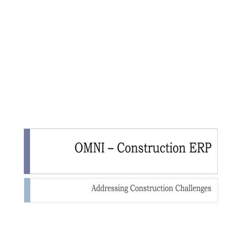 OMNI – Construction ERP | PPTX