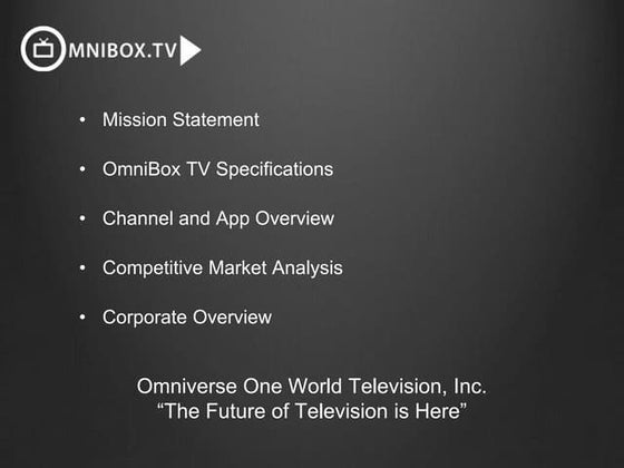 OmniBox Easy Set Up Guide | PPT