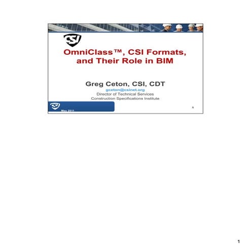 CSI MasterFormat REFERENCE DOCUMENT_20240227 | PPT