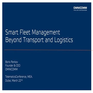 Omnicomm smart fleet management presentation | PDF