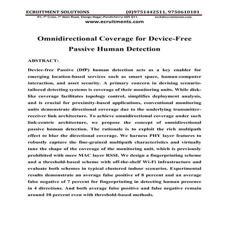 Omnidirectional Coverage For Device Free Passive Human Detection Pdf 9130