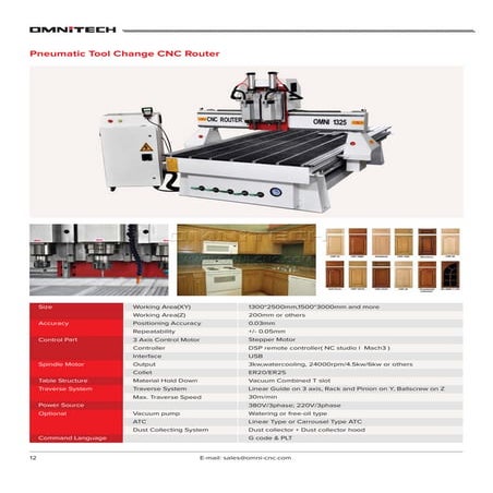 Omni pneumatic tool change cnc router | PDF