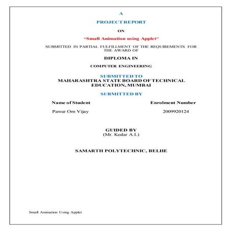 Om Pawar MP AJP.docx | Computer Animation | Computer Software and Applications