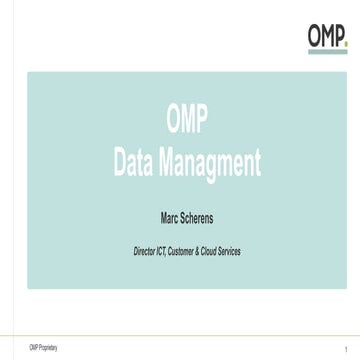 OMP saves 10 times more storage capacity with Nimble and Cohesity | PPTX