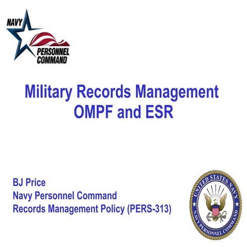 OMPF (aka WERR or Web Enabled Record) & ESR (Electronic Service Record ...